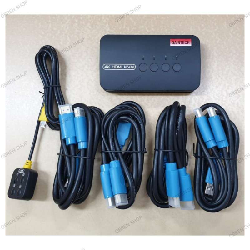 Jual Hdmi Kvm Switch 4 Port 4k Include 4 Set Kabel Di Seller Velvet ...