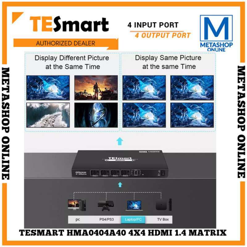 Jual Tesmart 4x4 Hdmi Matrix 4 Input 4 Output Switcher Splitter 4k Di ...