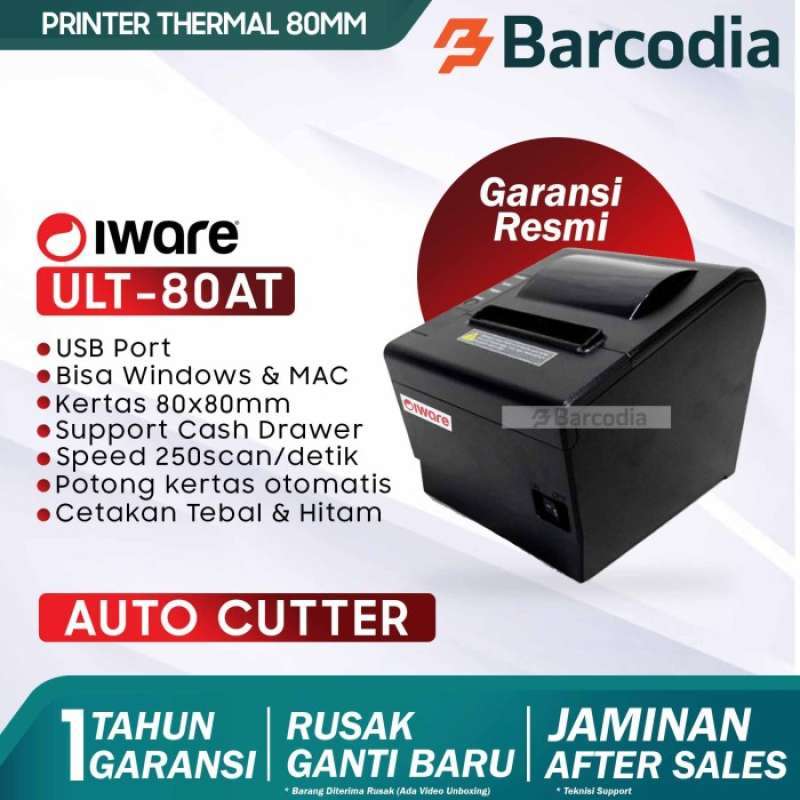 Promo 100% Produk Ori Printer Thermal Kasir 80mm Ultron Ult-80at Auto ...