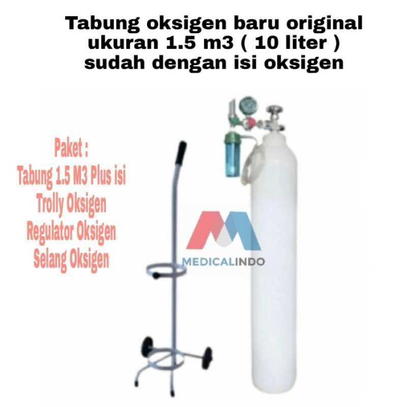 Promo Tabung Oksigen O2 1.5 Meter Kubik 1.5m3 Komplit Siap Pakai ...