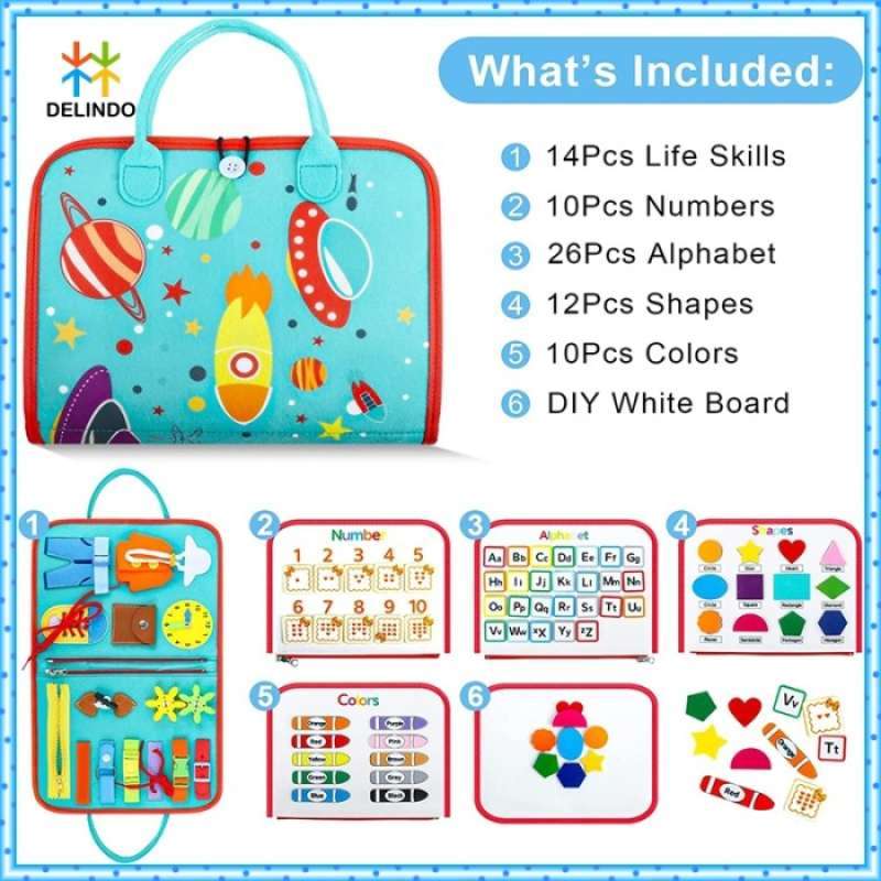 Jual Mainan Busy Board Montessori Edukasi Sensor Motorik Anak Preschool ...