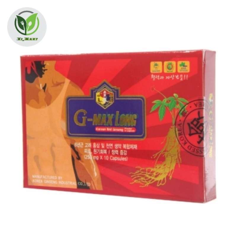 Jual G- Max Long Red Ginseng Capsule / Hebal Sehat Lelaki Isi 10 Tablet ...