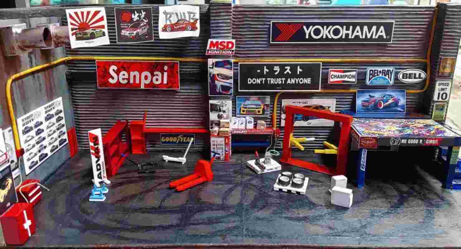 Jual Diorama Diecast Garasi Bengkel Tua Dengan Aksesoris Pelengkap Utk ...