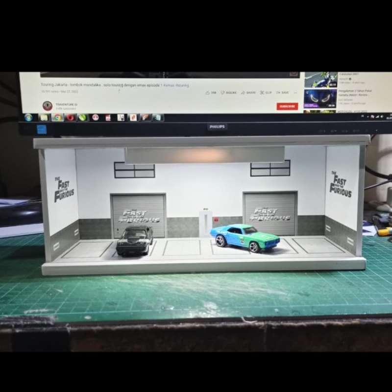 Jual Diorama Garasi 1/64 Garage Fast And Furious With Led Dan Cover Di ...