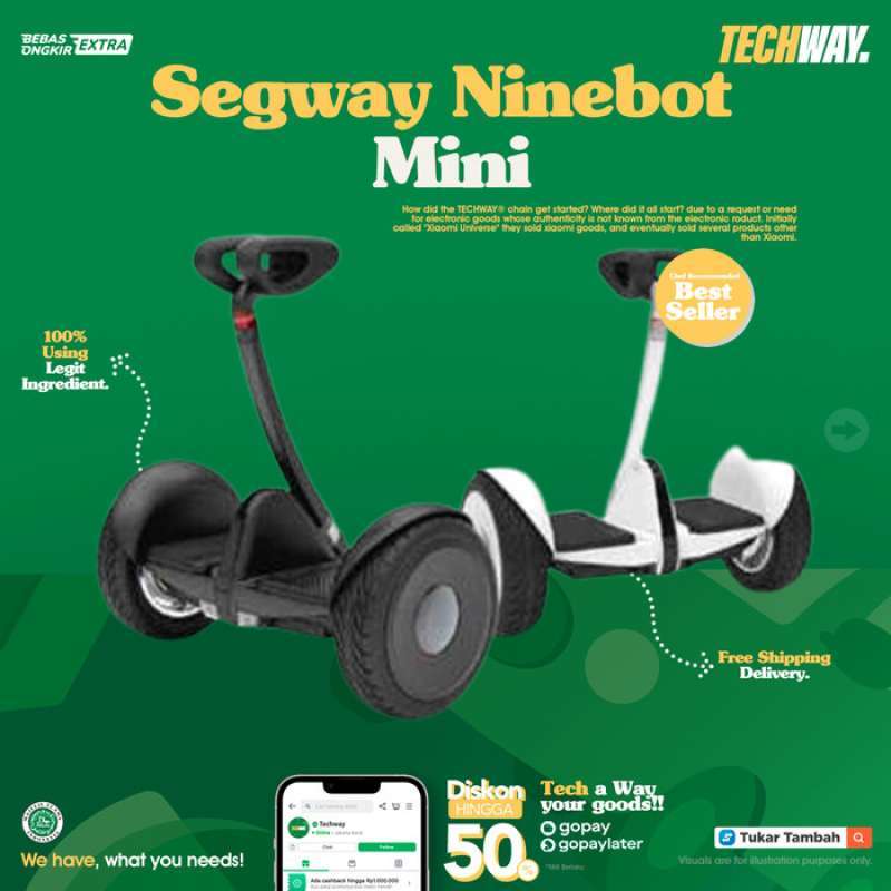 Jual Ninebot Mini Segway Self Balancing Electric Scooter - Hitam Di ...