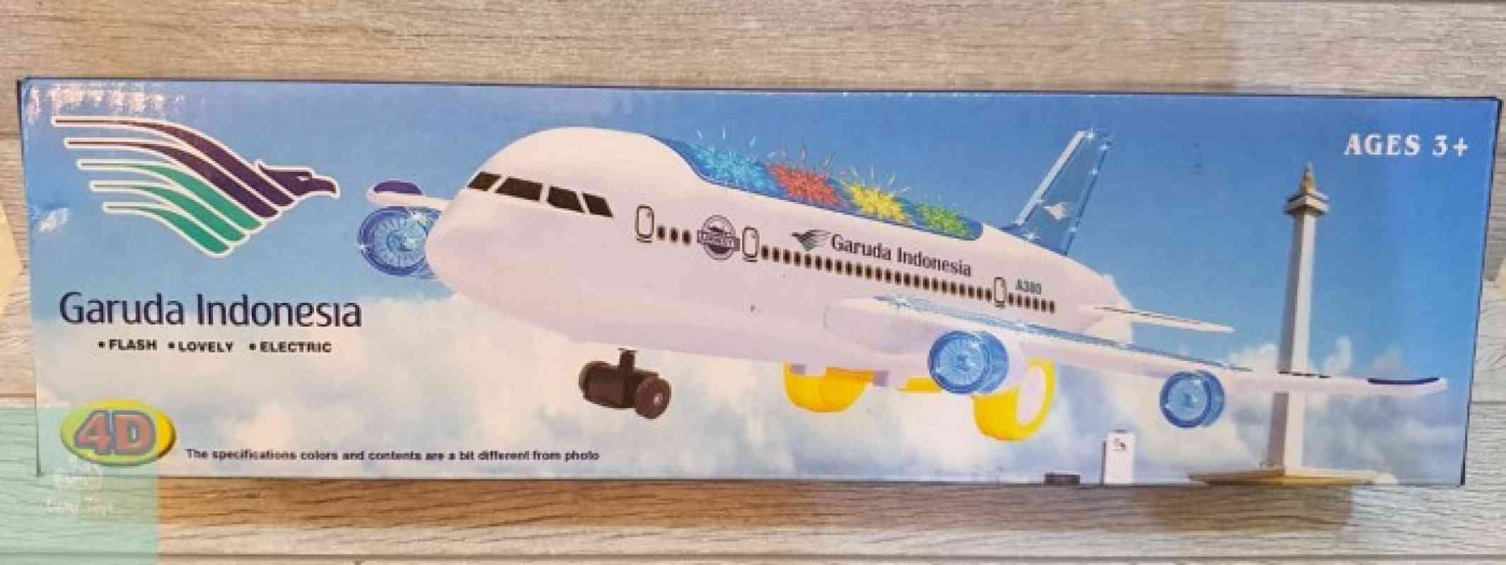 Jual Mainan Anak Pesawat Garuda Airbus Airplane 4d Lampu & Suara A380-800 Di Seller Velvet Store ...