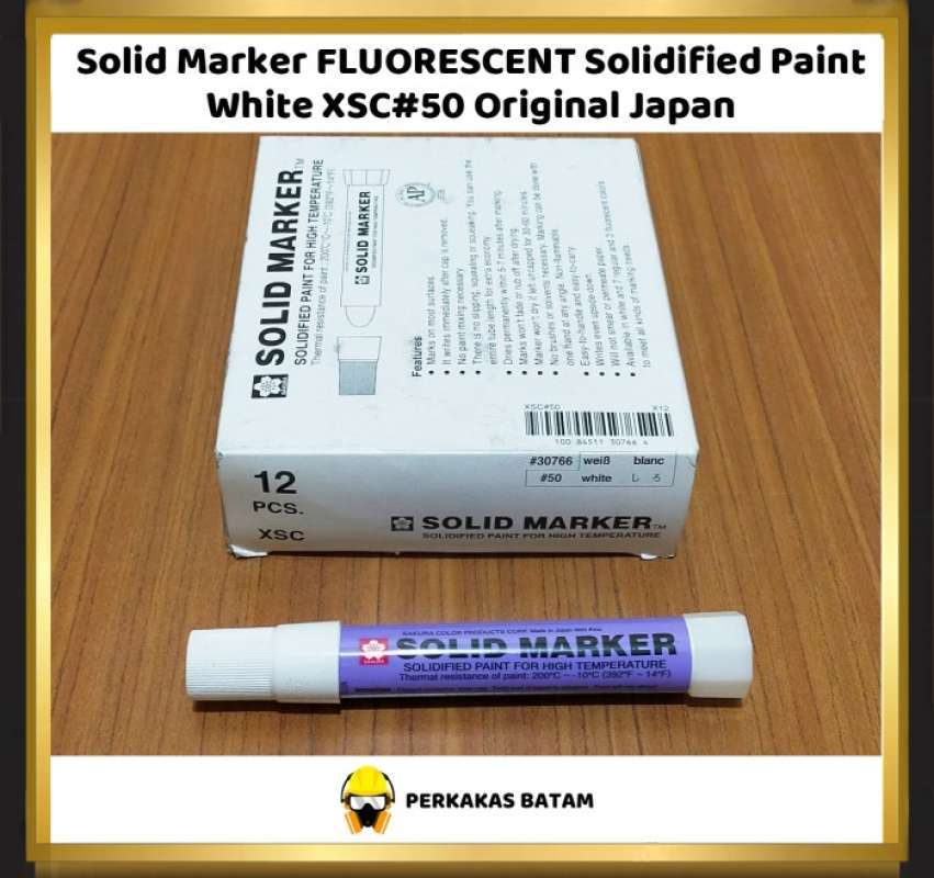 Jual Solid Marker Fluorescent Solidified Paint White Putih Spidol Besi ...