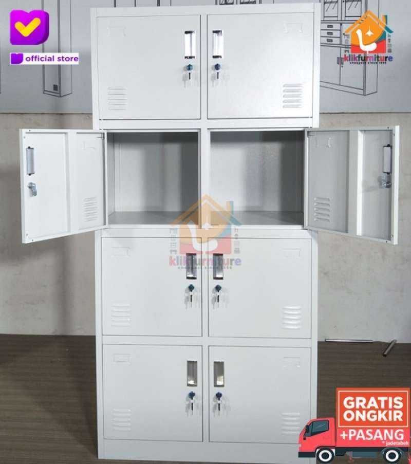 Jual Lemari Loker Besi / Locker Besi 8 Pintu Lk8 Di Seller Kingyo ...