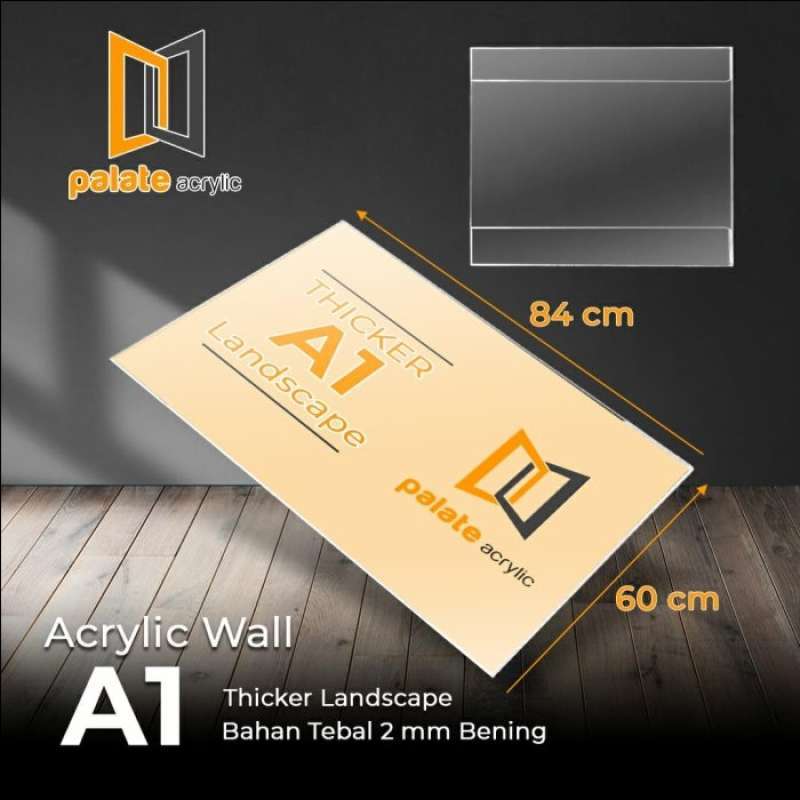 Jual Akrilik Wall A1 / Acrylik / Thicker / Akrilik Dinding Brosur 2mm ...