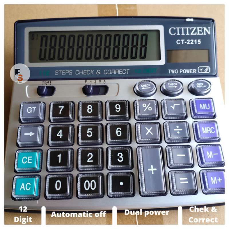 Jual Kalkulator Calculator Dagang 12 16 Digit Ukuran Layar Display ...