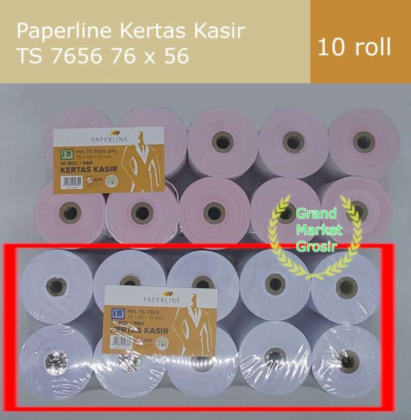 Jual Paperline Kertas Kasir Ts 7565 75 X 65 X 12 Mm Telstruk Struk - 1 ...