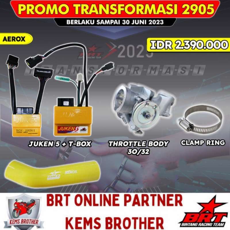 Promo Ecu Juken 5 Brt Racing Turbo Tb Brt Throttle Body Yamaha Aerox 30 ...