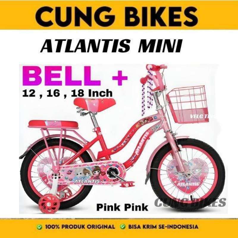 Jual Sepeda Anak Perempuan Atlantis Bell+ Ukuran 16 18 Inch Jok Lebar ...