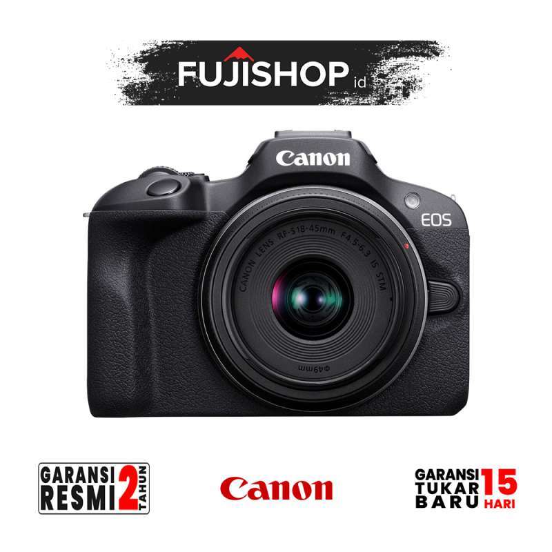 Promo Canon Eos R100 Kit Rf S 18-45mm Kamera Mirrorless Garansi Resmi Diskon 5% Di Seller Fuji ...