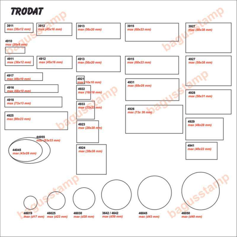 Jual Stempel Warna Otomatis Custom Design Nama - Trodat Printy 3911 ...
