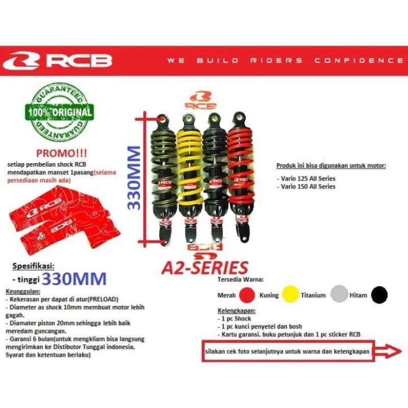 Promo Shockbreaker Shock Motor Matic Rcb Vario 125 150 Fi Esp Asli Ori ...