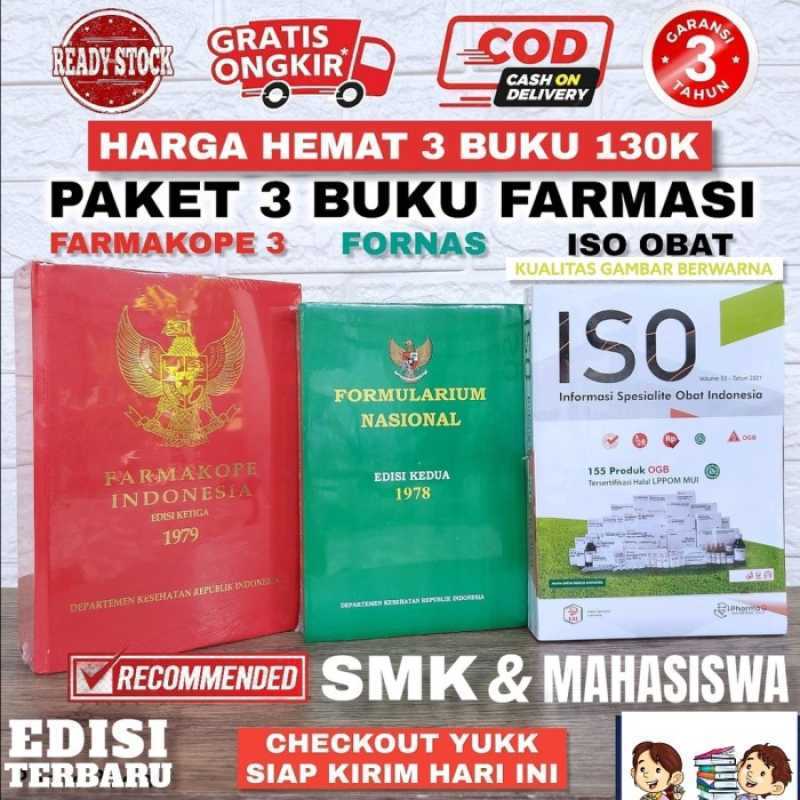 Promo Paket 3 Buku Farmasi Dasar Farmakope Edisi 3 Fornas Iso Obat Diskon 23% Di Seller ...