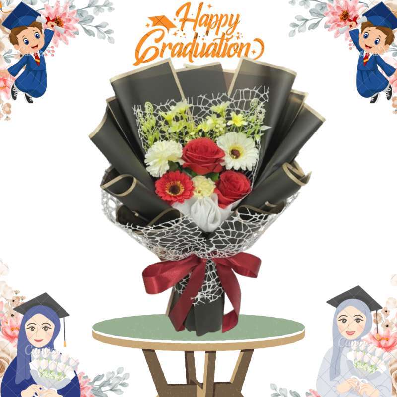Promo Buket Bunga Wisuda Artificial Graduation Ulang Tahun Kado ...