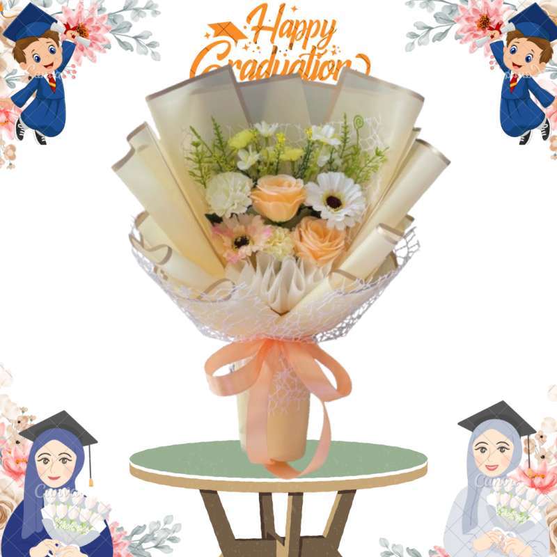 Promo Buket Bunga Wisuda Artificial Graduation Ulang Tahun Kado ...