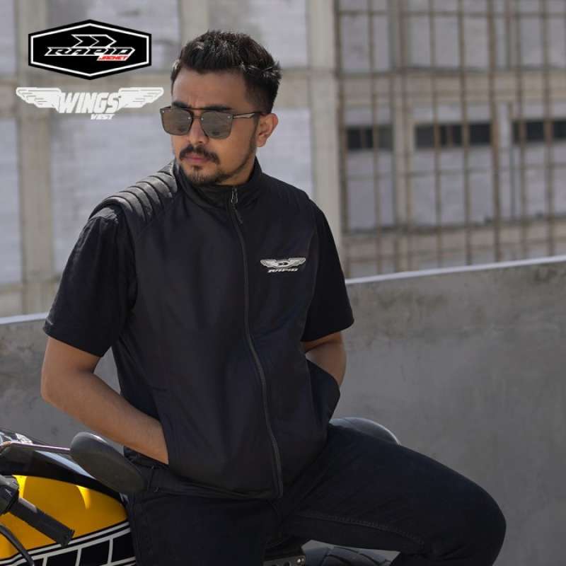 Jual Rompi Motor Premium Rompi Rapid Wings Warna Hitam Dalaman Full ...