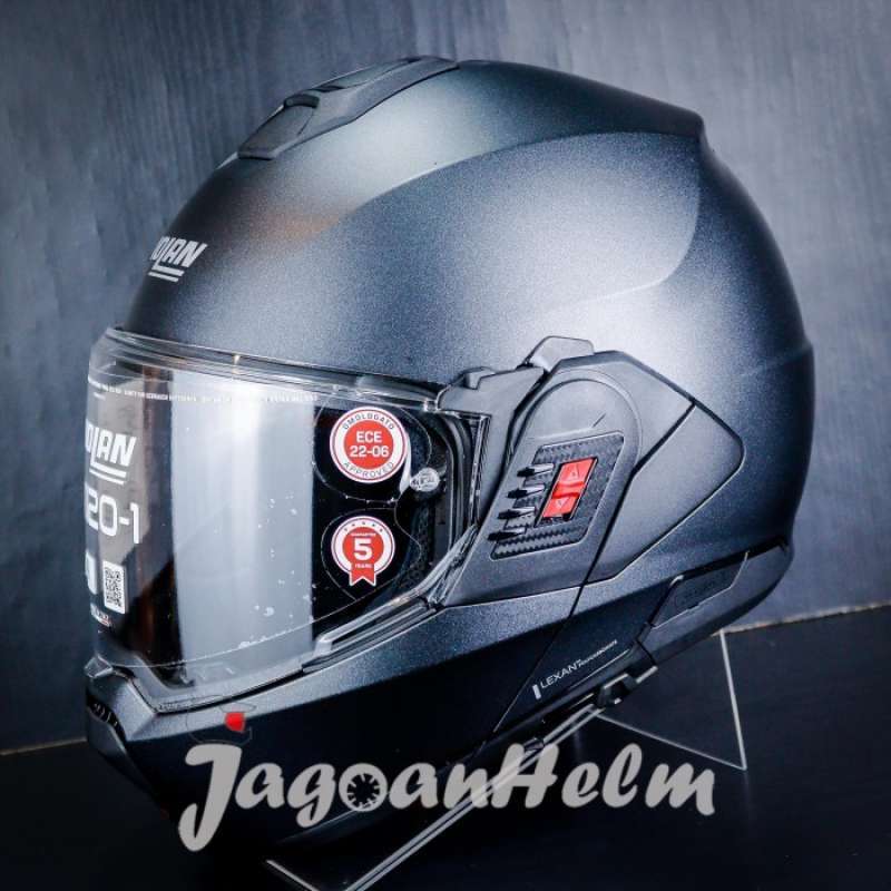 Jual Nolan Helm N1201 Special Ncom #009 | Black Graphite | N120-1 ...
