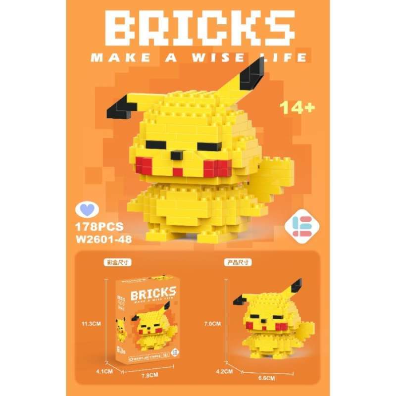 Promo Building Blok Kartun Mainan Balok Susun Nano 3d Block Mini Bricks ...