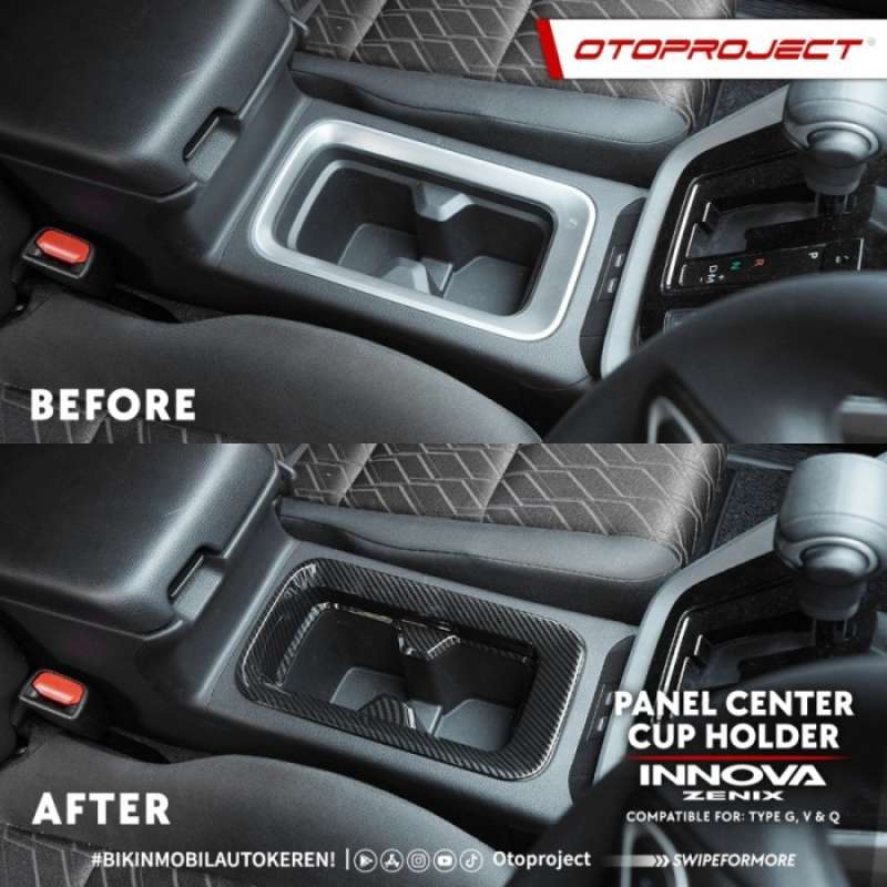 Jual Panel Center Cup Holder All New Innova Zenix 2023 2022 Otoproject - Piano Black Di Seller ...