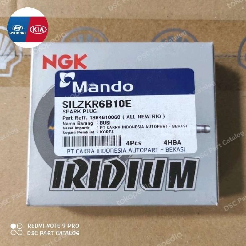Jual Busi Iridium Silzkr6b10e Busi Laser Iridium Kia All New Rio ...