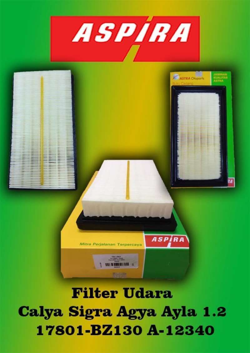 Jual Filter Udara Calya Sigra Agya Ayla 1.2 17801-bz130 A-12340 ...