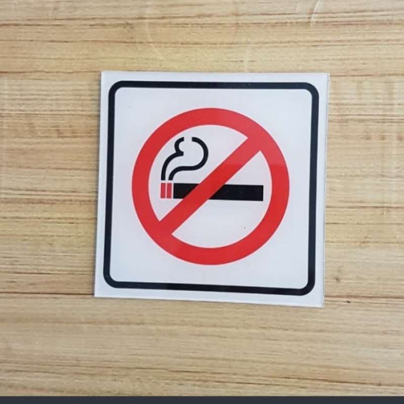 Promo New Sign Akrilik Dilarang Merokok Ukuran 10x10cm= 51pcs Diskon 16 ...