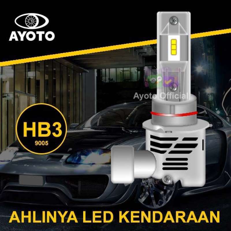 Promo Lampu Mobil Led Ayoto Hb3 6000k, 35w+35w, 10.000 Lumens, Pnp - 1 Pasang, A1-hb3 Putih ...