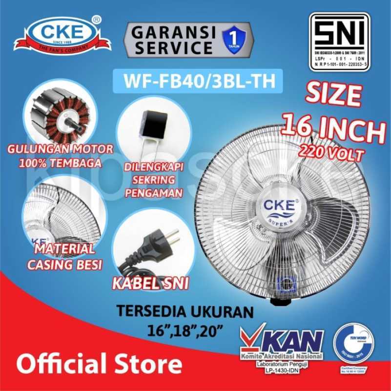 Jual Wall Fan Cke Fb-th 16 Inch Kipas Angin Dinding Tembok Rumah Sejuk ...