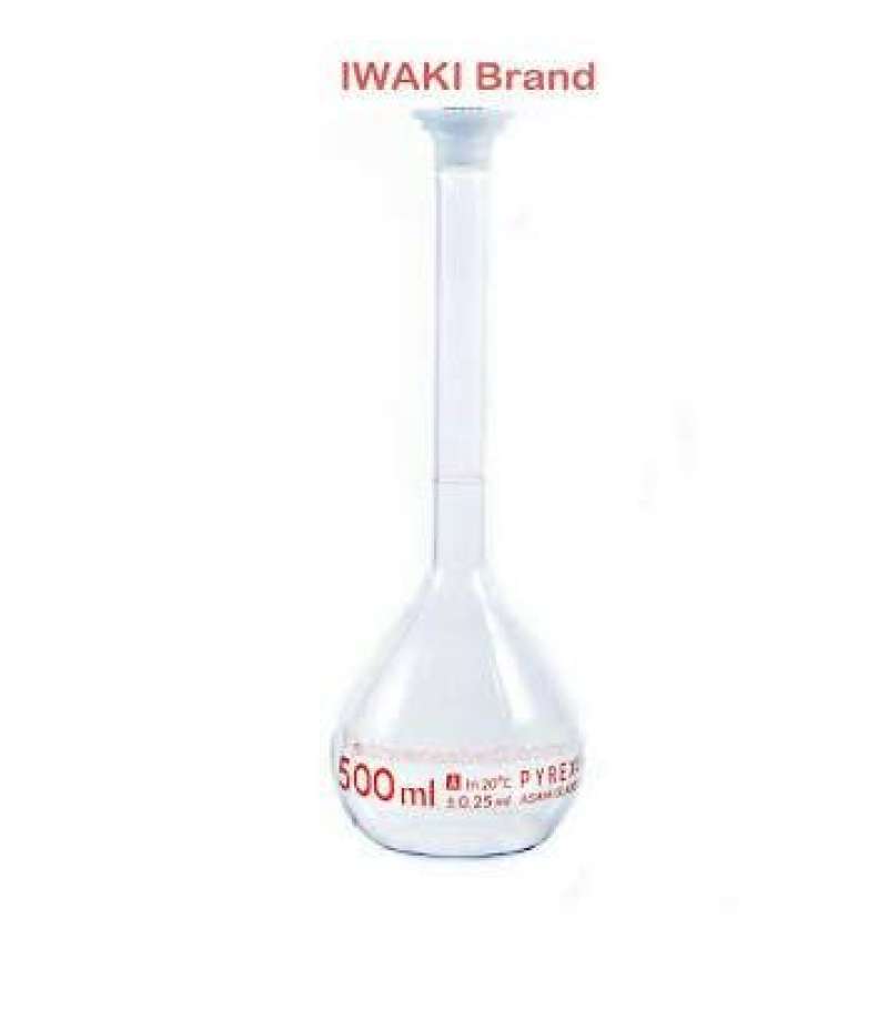Promo Volumetric Flask Iwaki Pyrex 250 Ml / Labu Ukur Diskon 23% Di ...