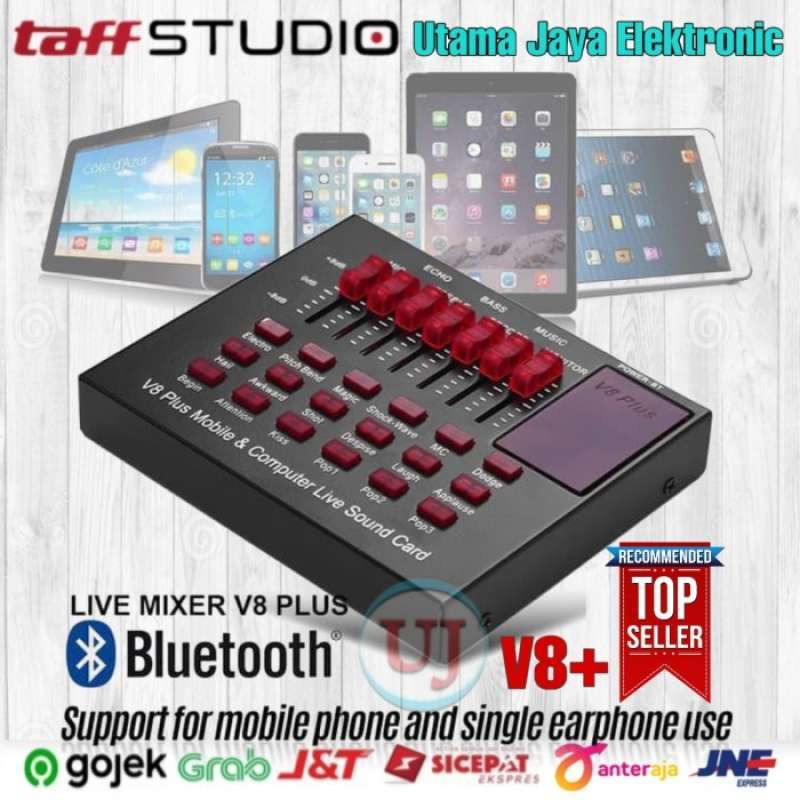 Promo Soundcard Taffware V8s Bluetooth Audio Usb External Live ...