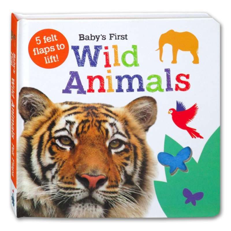 Promo Baby's First Wild Animals Board Book With 5 Felt Flaps To Lift ...