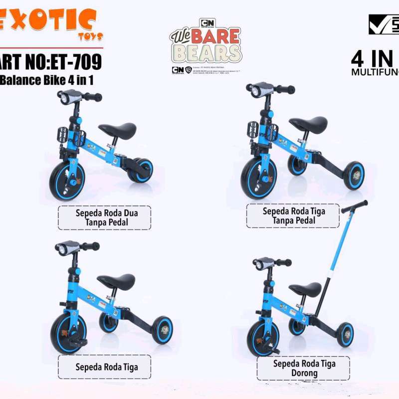 Jual Exotic Balance Bike Et 709 4in1 Sepeda Keseimbangan Anak Sepeda ...