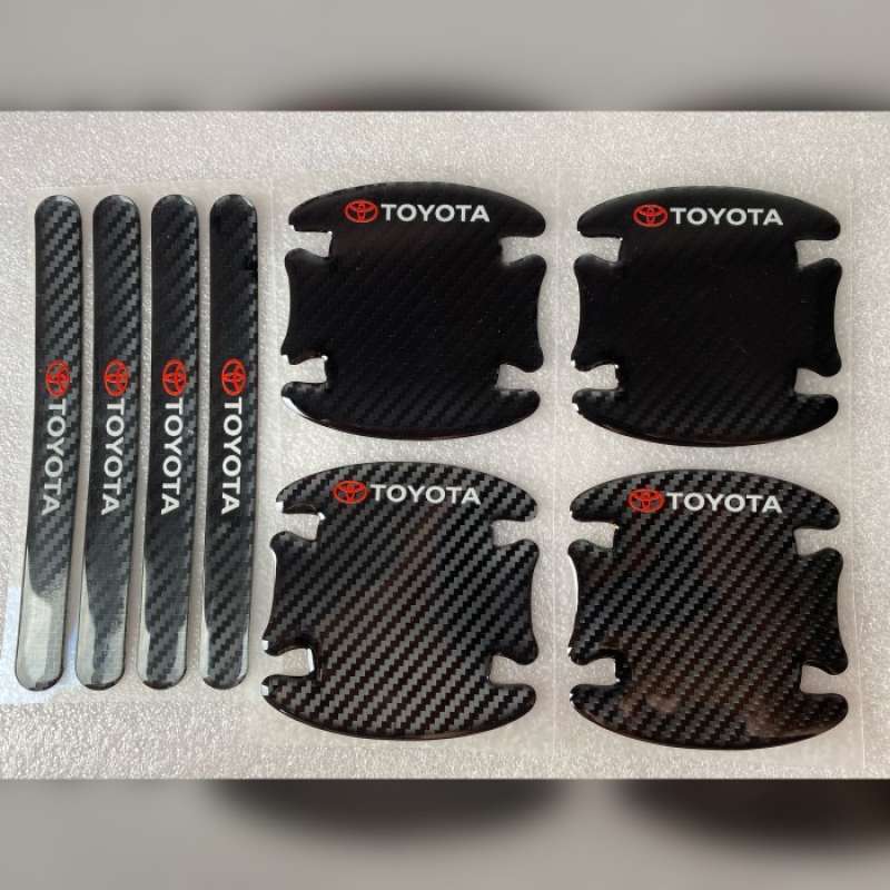 Promo Stiker Gagang Mangkok Pintu Mobil Bahan Carbon Logo Mobil Isi 8pc ...