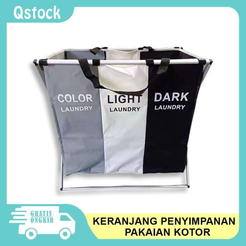Promo Keranjang Laundry Bag Besar Kain Keranjang Baju Pakaian Kotor 3 ...