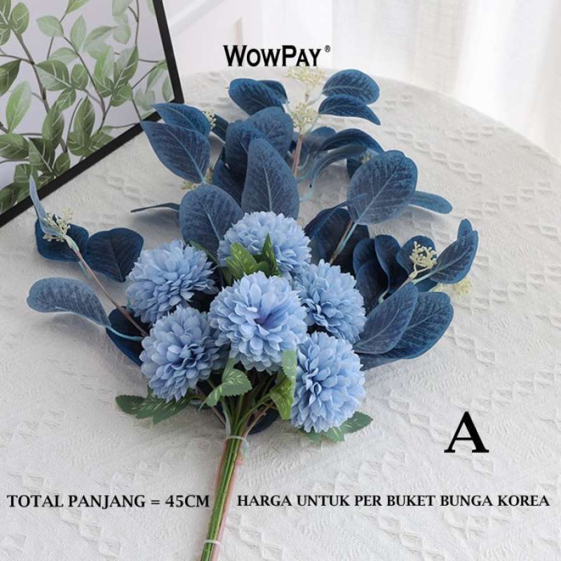 Jual Korean Flower Bouquet Artificial Bunga Plastik Korea Eucalyptus ...