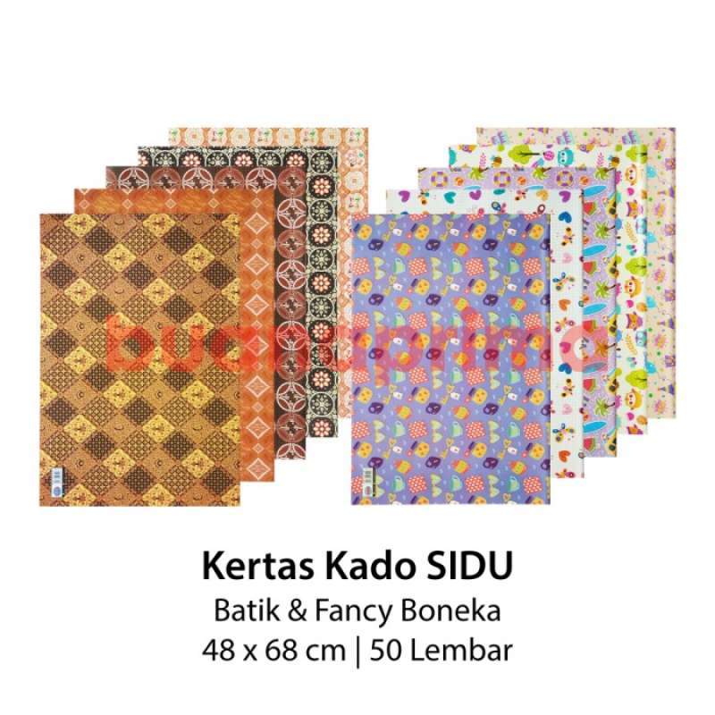Jual Kertas Kado Sidu Isi 50 Lembar Boneka Fancy Batik Gift Paper - Fancy Boneka Di Seller Yama ...
