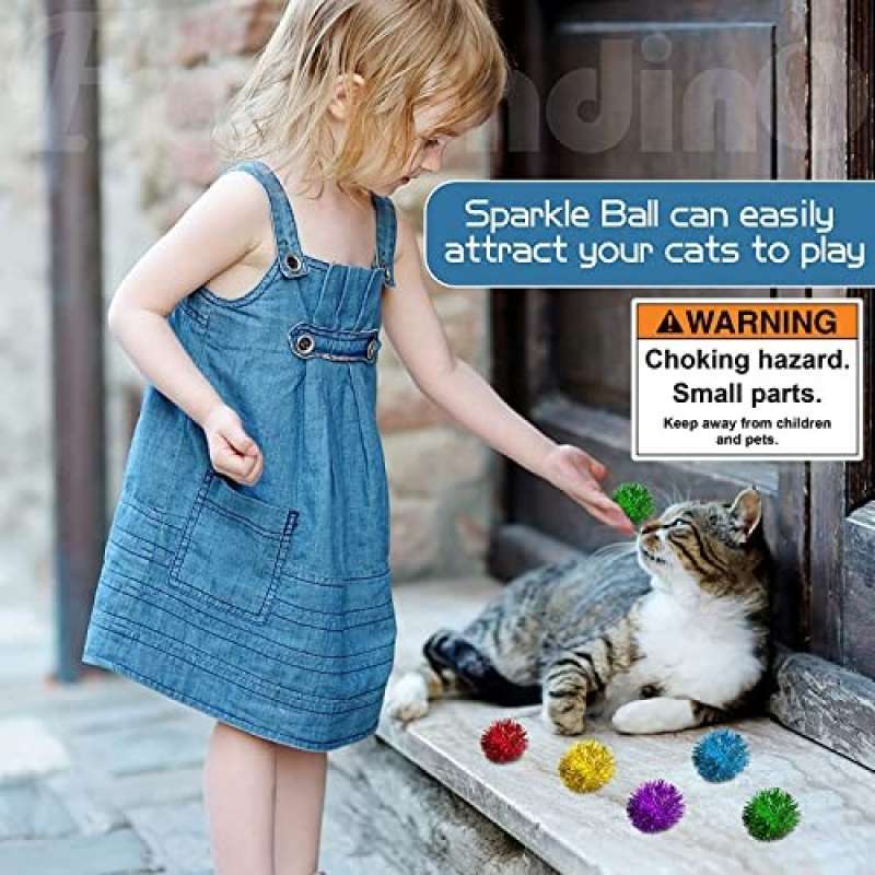 Jual Framendino, 12 Pack 2 Inch Glitter Tinsel Sparkle Fuzzy Balls Di ...