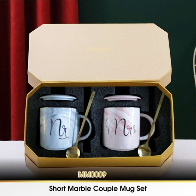 Jual [ivy] Cangkir Gelas Hampers Couple Mug Marble Kado Wedding Gift ...