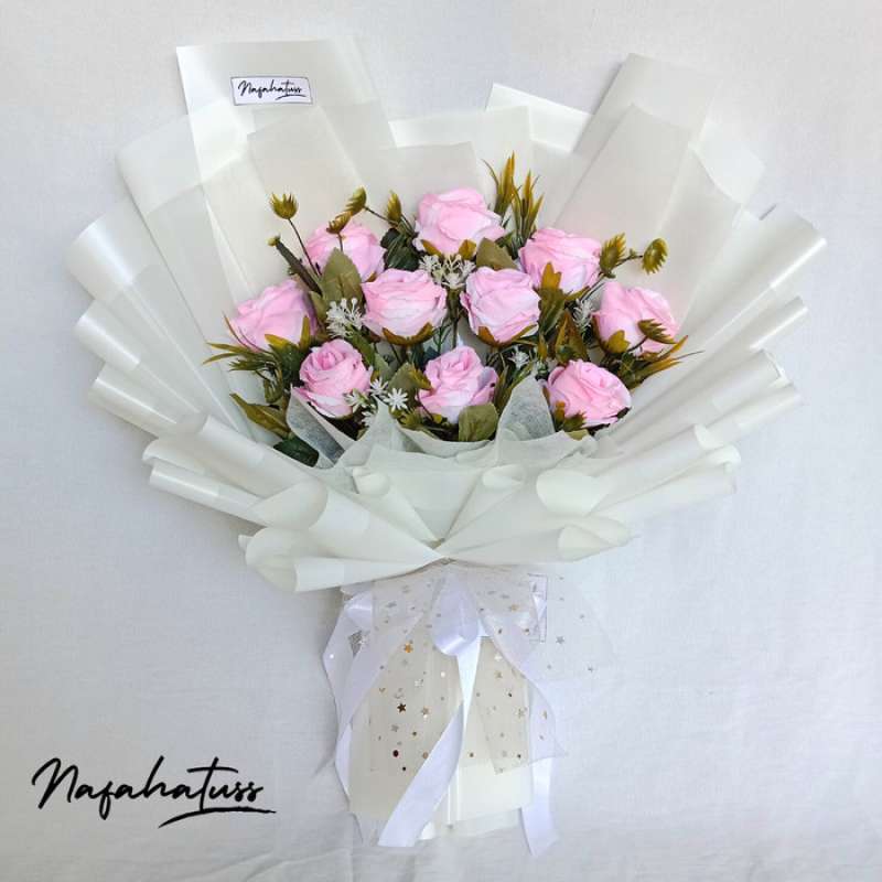 Jual Buket Bunga Palsu Artificial Pamela Hadiah Wisuda Di Seller ...