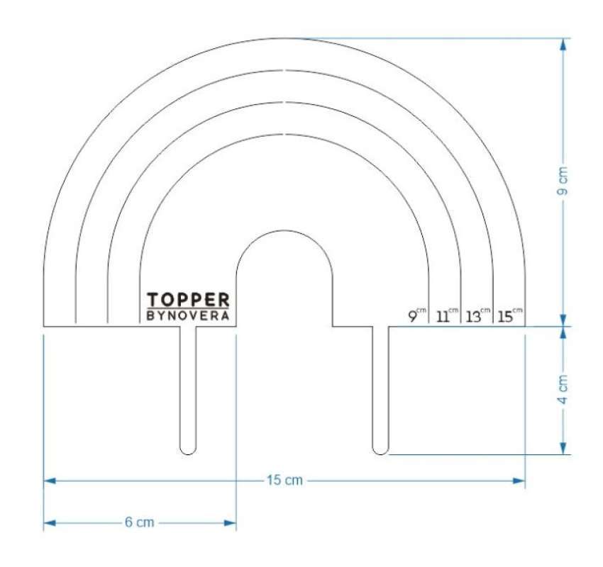 Jual Rainbow Fondant Acrylic Base | Rainbow Topper Guide | Acrylic ...