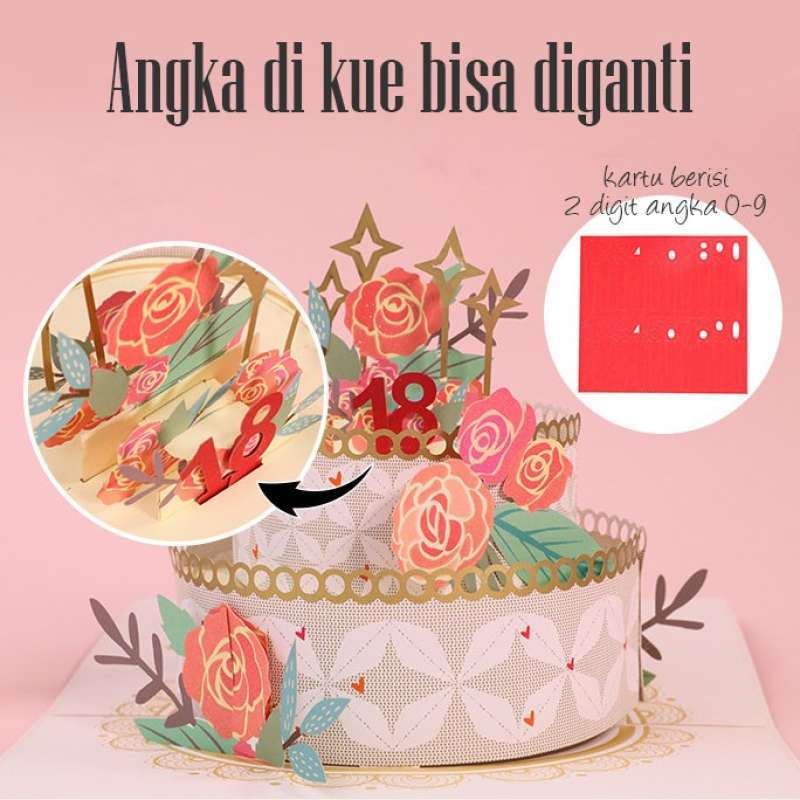 Jual Birthday Card 3d Popup Kartu Ucapan Ulang Tahun Di Seller Aghanim ...