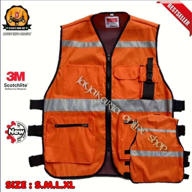 Jual Rompi Safety Vest 3m Scotlite Taslan Water Proof Orange - Xxxxl Di ...