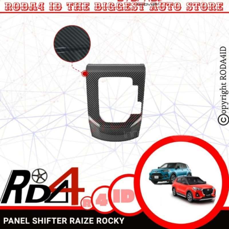 Promo Otoject Panel Shifter Raize Rocky Carbon Diskon 23% Di Seller ...