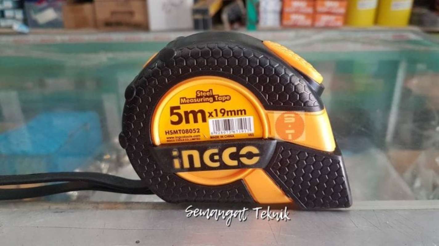 Jual Meteran 5m Measuring Tape Autostop 5 Meter X 19 Mm Ingco Di Seller ...