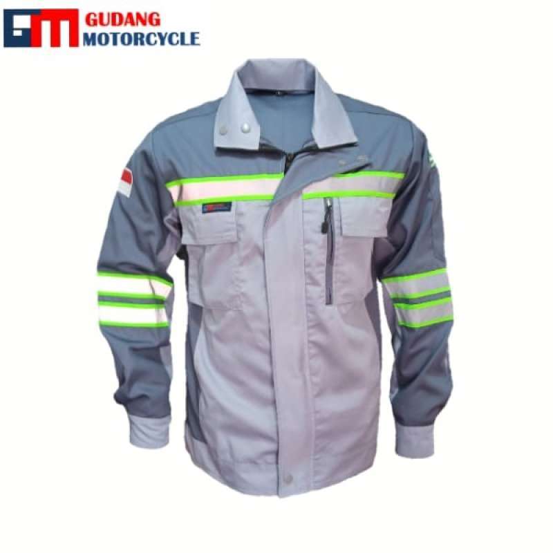 Jual Baju Safety Kerja Proyek Lengan Panjang Modis Dan Keren Abu - Xxxl ...