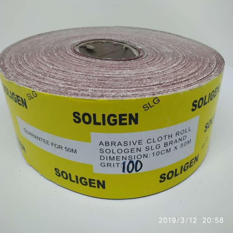 Jual Amplas Roll / Gulung/meter Grit # 100 Soligen Garansi 50 Meter ...